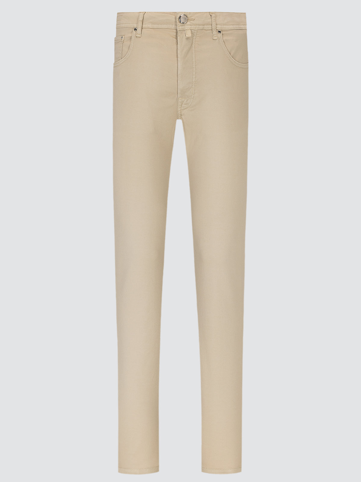 Pantalon Bard à 5 poches, beige clair, en sergé extensible de coton et ...