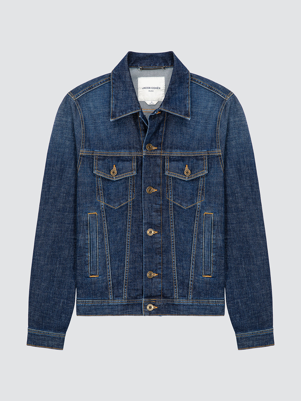 Trucker Jacket Dark Blue Comfort Stretch Denim by Jacob Cohen